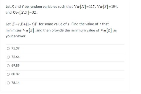 Solved Let X And Y Be Random Variables Such That Chegg Com