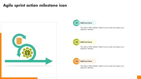 Agile Sprint Action Milestone Icon Ppt Slide
