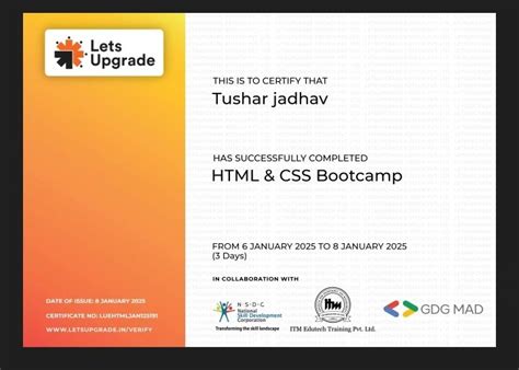 Webdevelopment Htmlcss Upskilling Lifelonglearning Careergrowth Tushar Jadhav