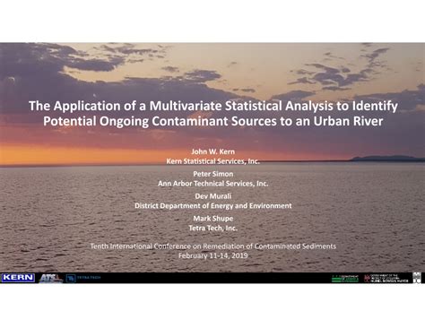 Pdf The Application Of A Multivariate Statistical Analysis To