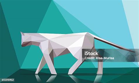 낮은 폴리 스타일 고양이 현대 다각형 디자인 종이 접기 고양이 3d 일러스트 0명에 대한 스톡 벡터 아트 및 기타 이미지 0명 2차 도형 가축 Istock