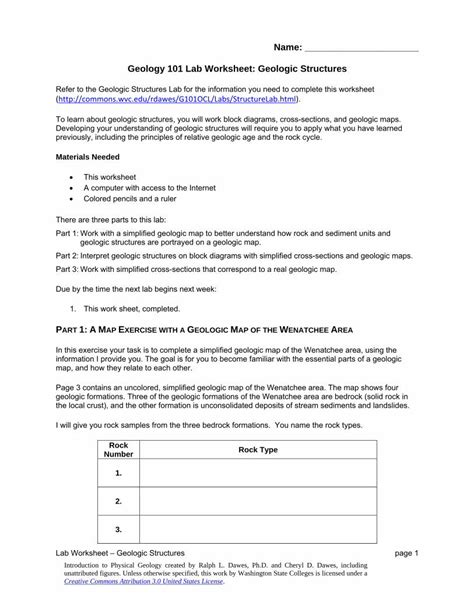 PDF Name Geology 101 Lab Worksheet Geologic Name Geology 101 Lab Worksheet