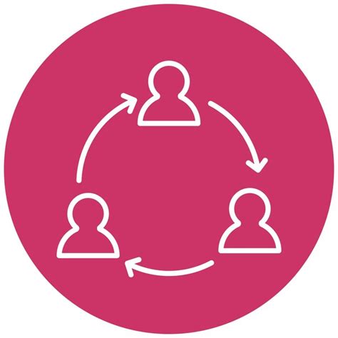 Premium Vector A Circle With A Man And A Woman In A Circle With Arrows Pointing To The Right