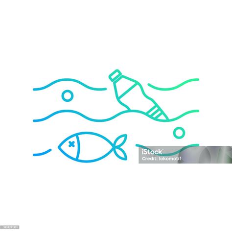 marine pollution gradient line icon the icon is suitable for web design mobile apps ui ux and