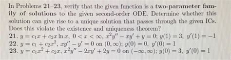 Solved In Problems Verify That The Given Function Is Chegg Com
