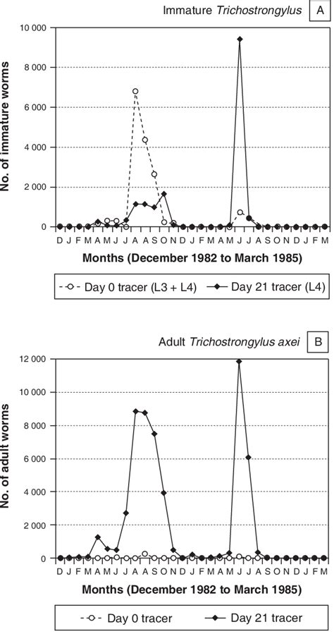 Seasonality Of A Trichostrongylus Spp Larvae And B Adult Download Scientific Diagram