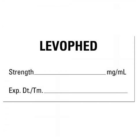 Levophed Labels 2x1