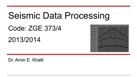 Seismic Data Processing Pptx Programming Languages Computing