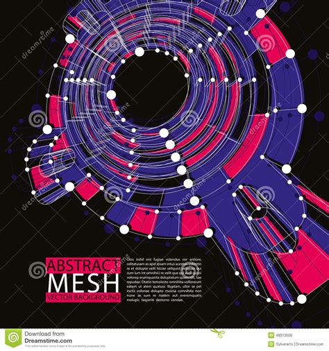 Abstract Vector Background Modern Style Technology And Science Stock Vector Illustration Of