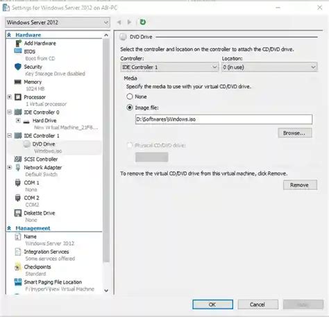 how to add physical dvd drive to hyper v virtual machine