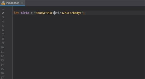 Language Injections Webstorm