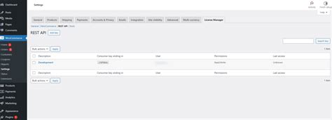 rest api license manager for woocommerce
