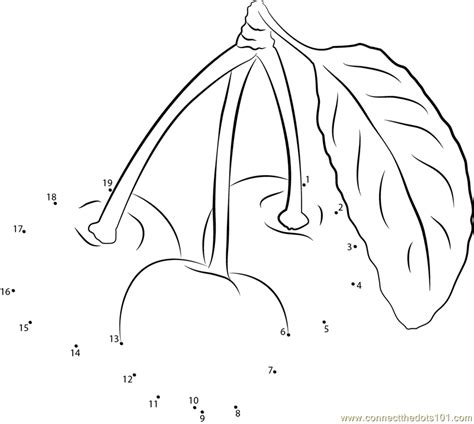 Cherry Up Dot To Dot Printable Worksheet Connect The Dots