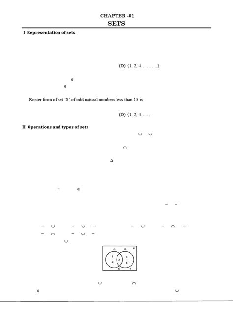 01 Sets Pdf Numbers Mathematical Objects