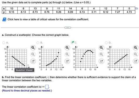 Solved Use The Given Data Set To Complete Parts A Through Chegg Com