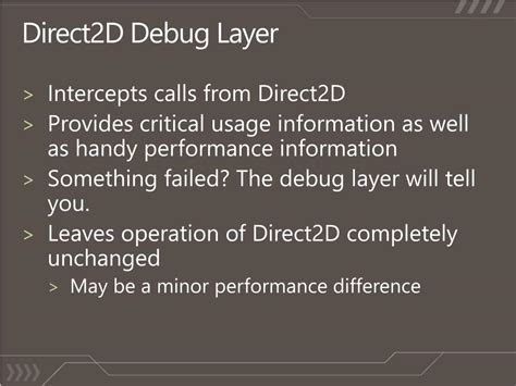 Ppt Advanced Graphics Functionality On Windows Using Directx