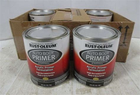 6 Quarts Of Rust Oleum Gray Acrylic Primer New Albrecht Auction