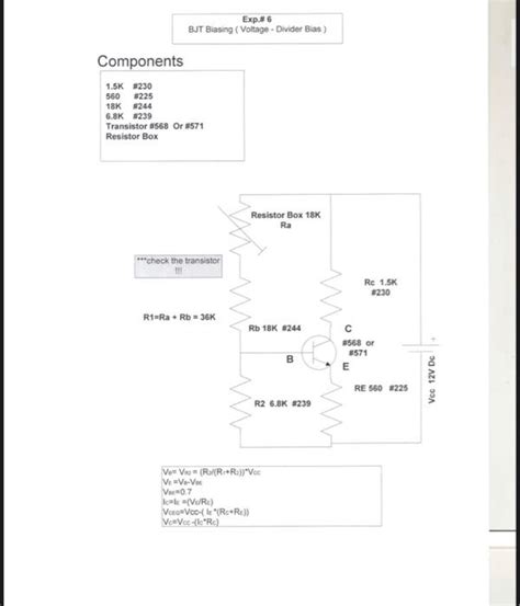 Solved Exps Bitv Divider Experiment No Bjt Biasing Chegg