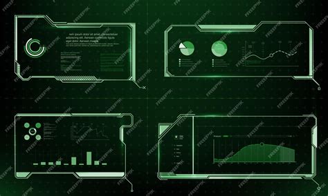 Premium Vector Futuristic Vector Hud Interface Screen Design Digital Callouts Titles Hud Ui