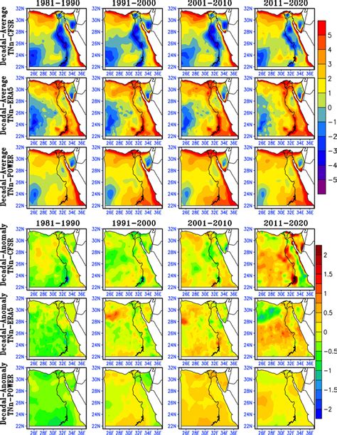 Spatial Distribution Of The Decadal Average And Decadal Anomaly Of Tnn
