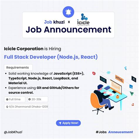 On Linkedin Icicle Corporation Is Looking For Full Stack