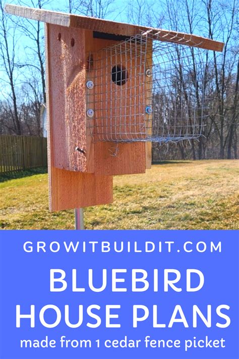Build A Bluebird House From 1 Cedar Picket Bird Houses Diy Bird House Plans Free Bluebird
