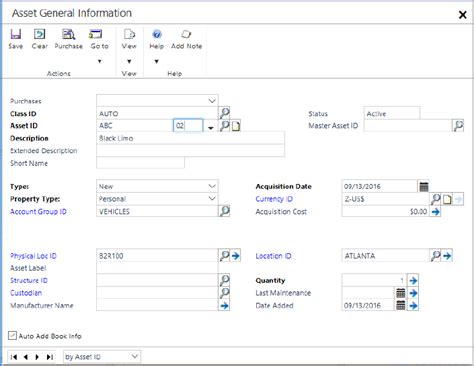 Microsoft Dynamics Gp 2016 R2 Save Fixed Asset Id With Suffix