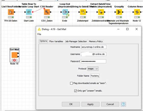 How To Extract A Ziped Csv File From An E Mail With Knime Knime Analytics Platform Knime