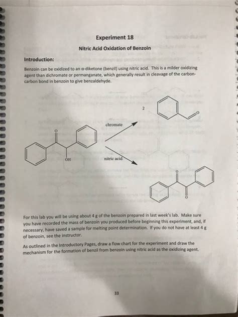 Get Answer Experiment 18 Nitric Acid Oxidation Of Benzoin