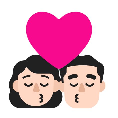 Kiss Woman Man Light Skin Tone Emoji Meaning From Girl Guy Emojisprout