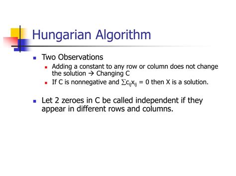 Ppt Hungarian Algorithm Powerpoint Presentation Free Download Id