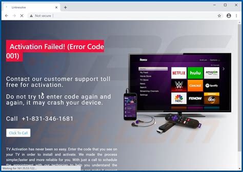 Activation Failed Error Code 001 Pop Up Scam Removal And Recovery