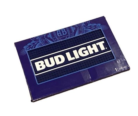 Bud Light Bar Mat 12” X 18” Rubber Drip Brand New Free Shipping