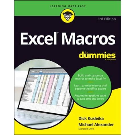 Excel Macros For Dummies Excel Macros Macros Dummies Book