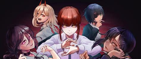 Makima Reze Power Kobeni And Himeno From Chainsaw Man K Wallpaper