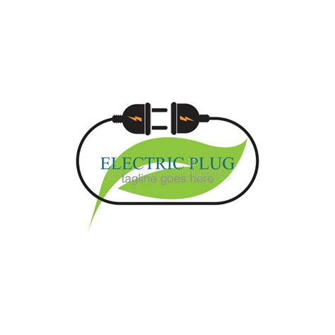 Creative Electrical Plug Logo Concept Vector Design Stock Vector