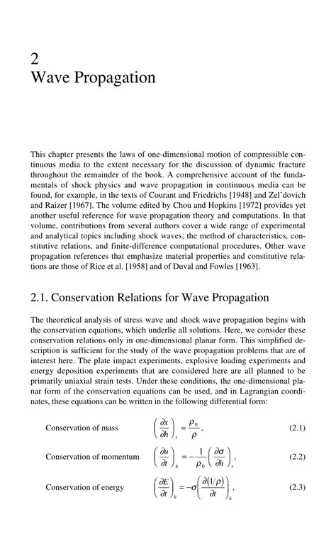 Pdf Wave Propagation
