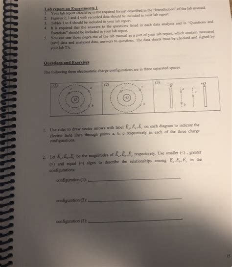 Solved Lab Report On Experiments 1 1 Your Lab Report Should