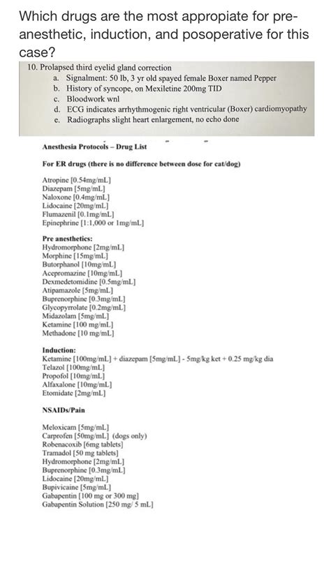 [solved] Which Drugs Are The Most Appropiate For Pre Anesthetic