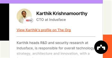 Karthik Krishnamoorthy Cto At Indusface The Org