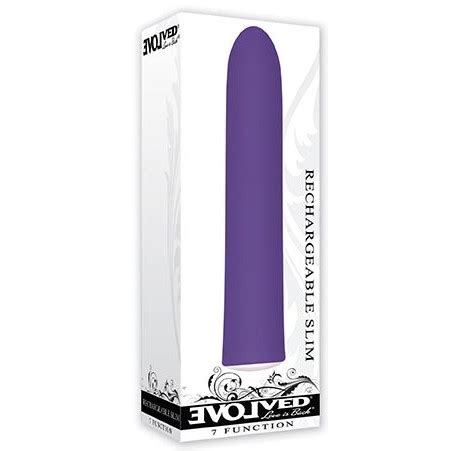 Evolved Function Rechargeable Slim Vibrator Purple Sex Toy HotMovies