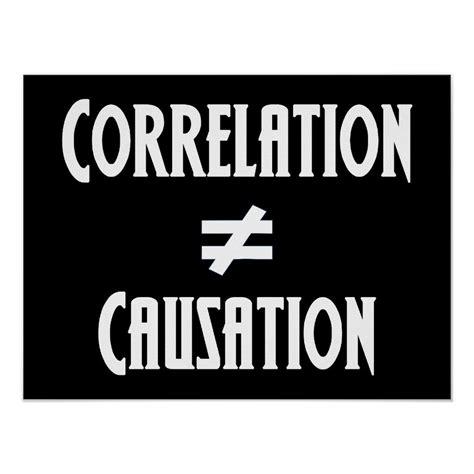 Correlation Does Not Equal Causation Science Class Poster Zazzle