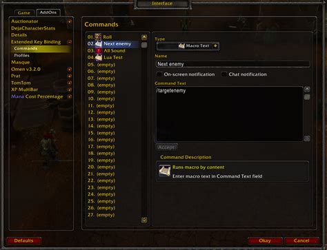 Wow Extended Key Binding Addon Dragonflightwrath Of The Lich King