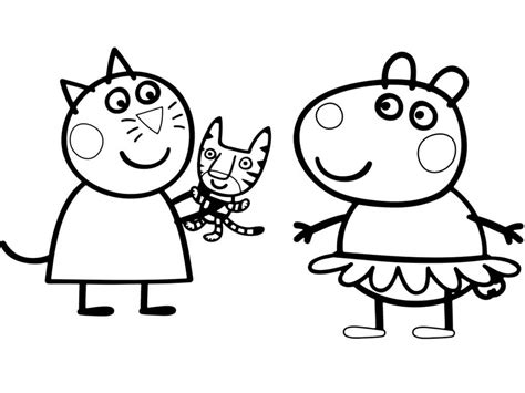 Candy Cat And Suzy Sheep Coloring Pages