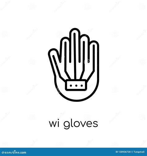Wired Gloves Icon Trendy Modern Flat Linear Vector Wired Gloves Stock Vector Illustration Of