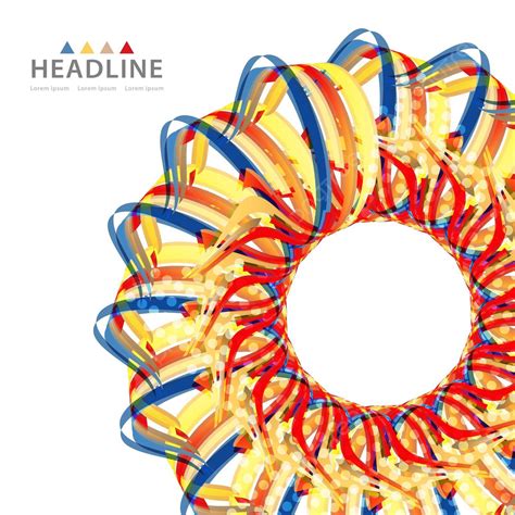 Templat Tata Letak Tajuk Brosur Elemen Piagam Berwarna Warni Vektor Warna Warni Piagam Elemen