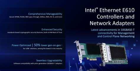 Intel E830 For 25gbe To 200gbe And E610 For 10gbe And 25gbe Nics Launched