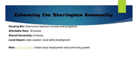 Ppt James Dagless Transforming Affordable Housing In Sheringham Powerpoint Presentation Id