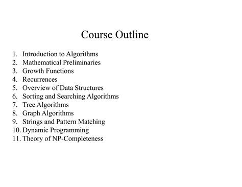 Data Analysis And Algorithms Lecture Introduction Ppt
