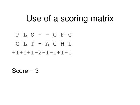 Ppt Scoring Matrices Powerpoint Presentation Free Download Id6814471